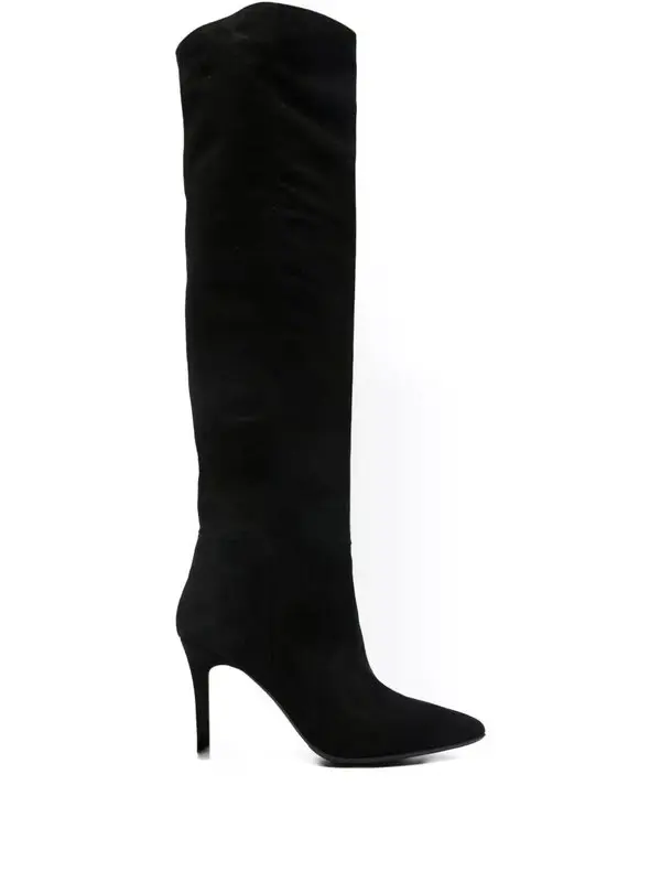 L'ARIANNA Suede Pointed-toe Knee-high Boots