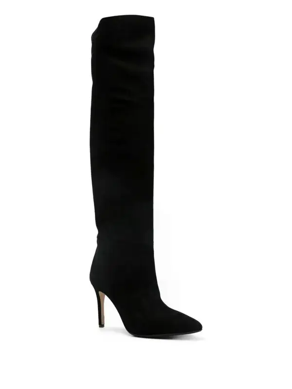 L'ARIANNA Suede Pointed-toe Knee-high Boots