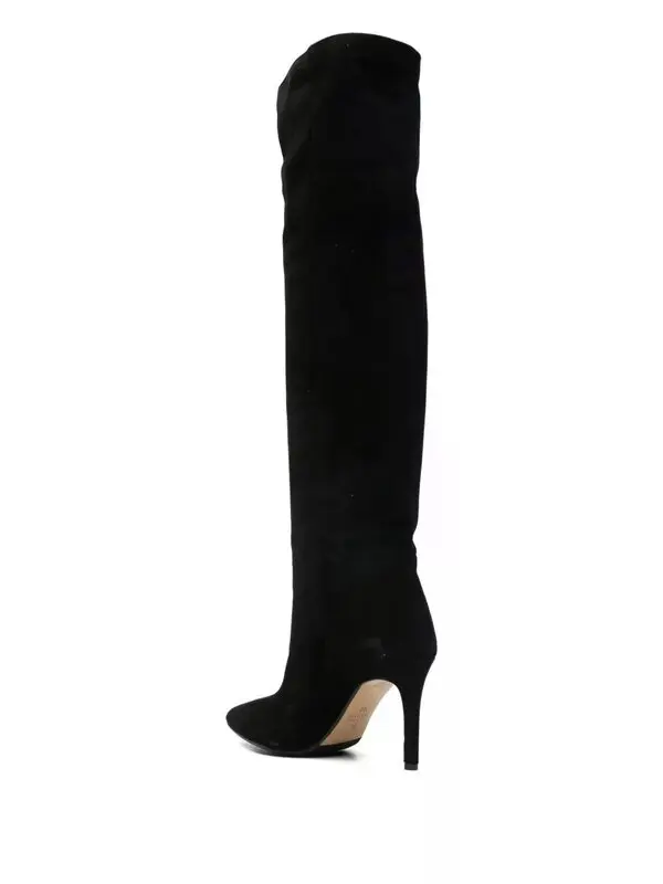 L'ARIANNA Suede Pointed-toe Knee-high Boots