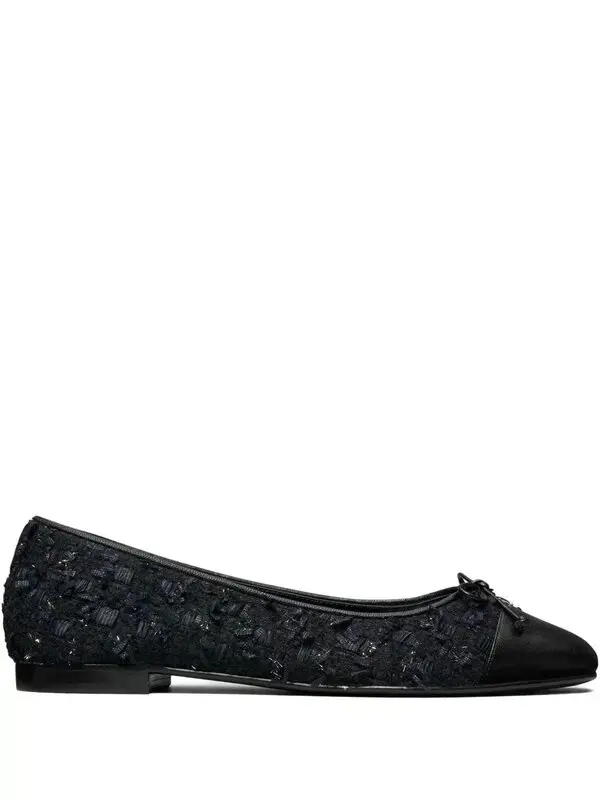 Tory Burch Tweed Cap-toe Ballet Flats