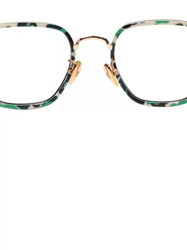A BATHING APE Shark Motif Round Eyeglasses