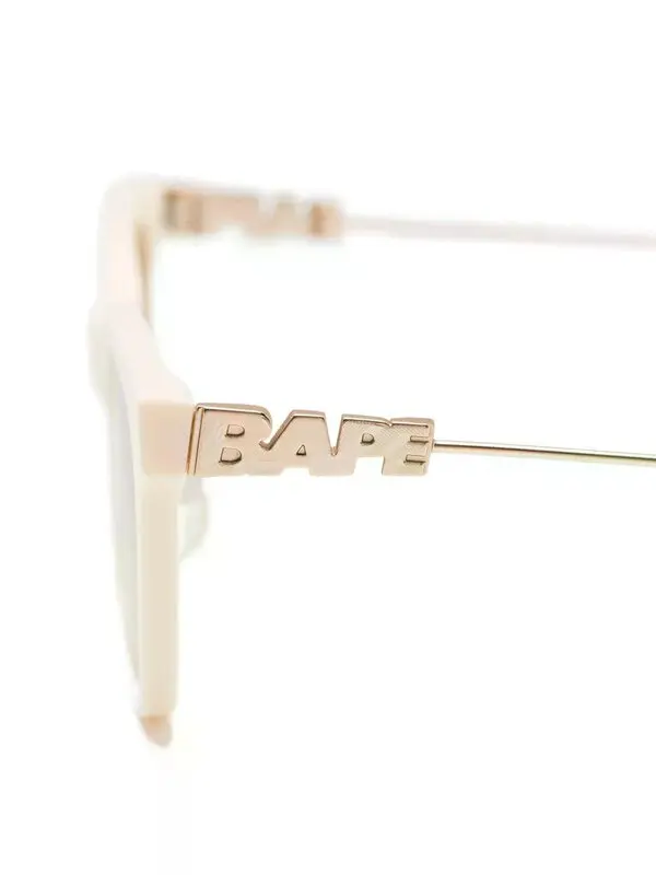 A BATHING APE Logo Plaque Square Frame Sunglasses
