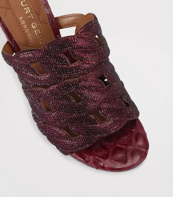 Kurt Geiger Embellished Chain Heeled Mules