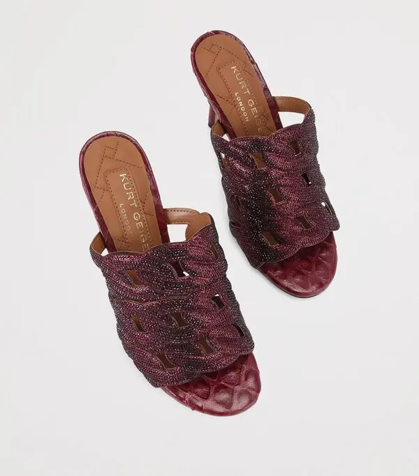Kurt Geiger Embellished Chain Heeled Mules