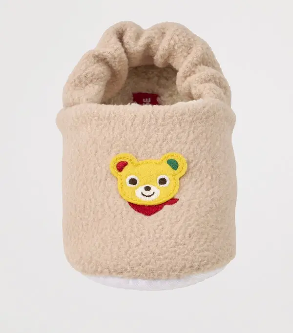 MIKI HOUSE Fleece Room Shoes With Appliqu
