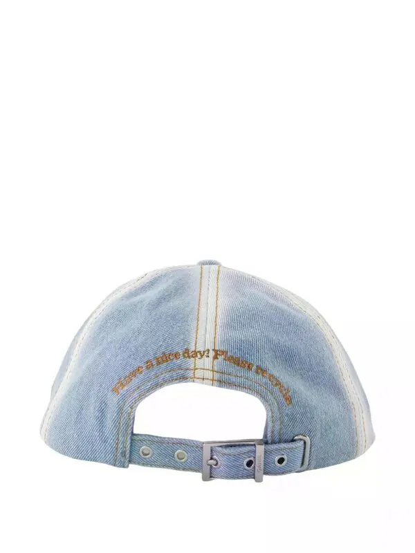 GANNI Embroidered Logo Denim Cap