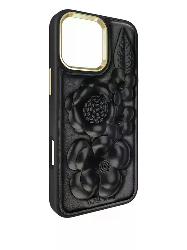 VELANTE Floral-embossed Leather Iphone 16 Pro Max Case
