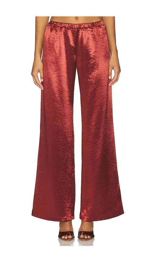 Amanda Uprichard Wide Leg Trousers - Rust