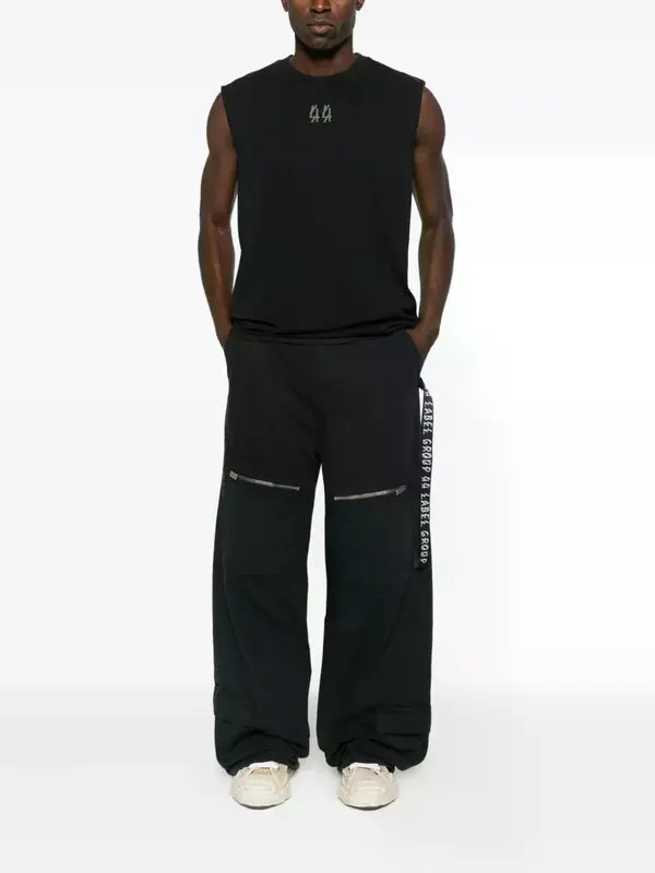 44 LABEL GROUP Logo Tape Cargo Trousers - Black
