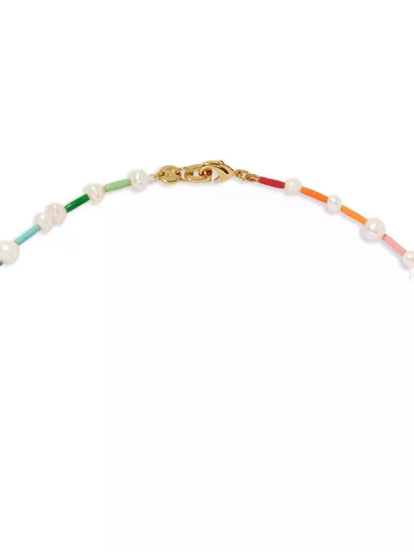 ROXANNE ASSOULIN Multicolor Enamel And Pearl Necklace - Blue