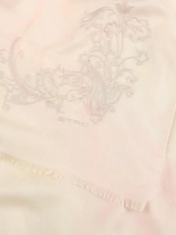 Etro Paisley-embroidered Scarf - Neutrals