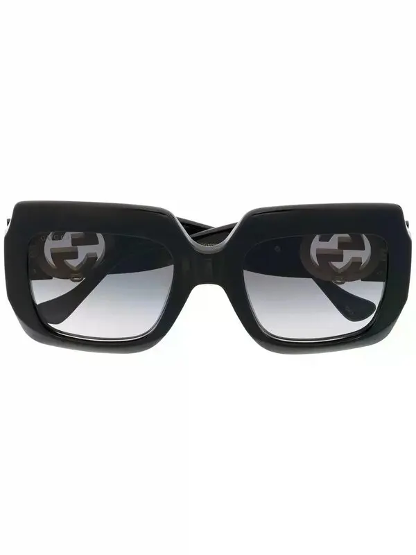 Gucci Oversized Frame Sunglasses - Black