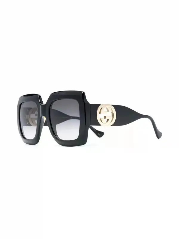 Gucci Oversized Frame Sunglasses - Black