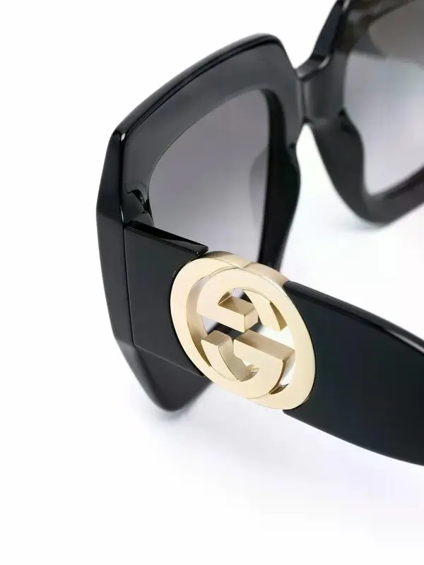 Gucci Oversized Frame Sunglasses - Black