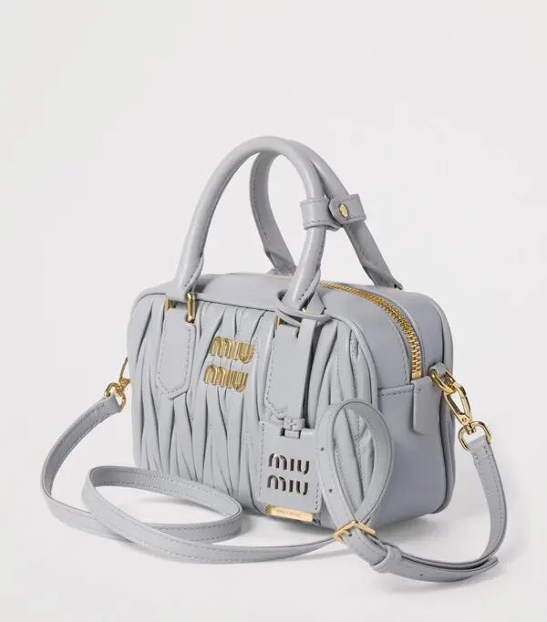 Miu Miu Nappa Leather Matelassé Arcadie Top-handle Bag