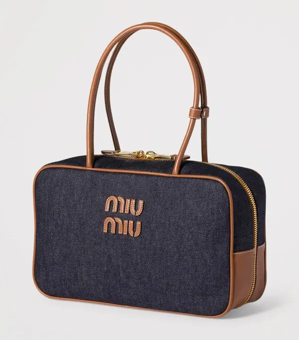 Miu Miu Denim Beau Top Handle Bag