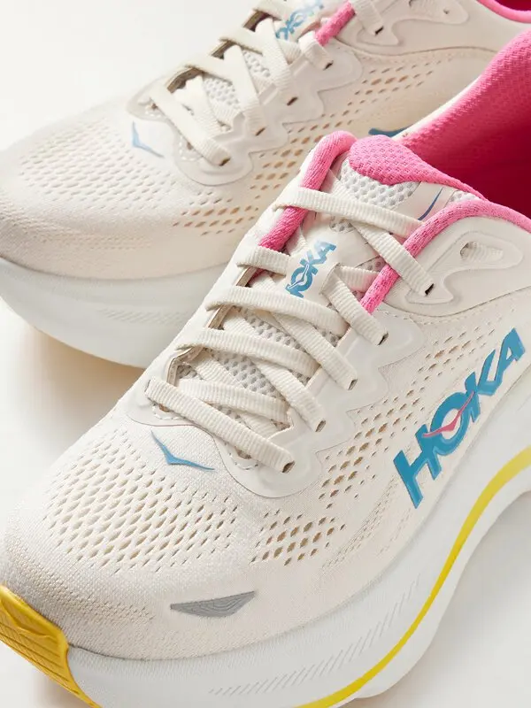 Hoka One One Hoka Bondi 9 Rubber-trimmed Mesh Sneakers - Neutrals