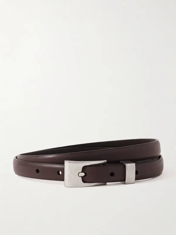 THE ROW Downtown Leather Belt - Brown