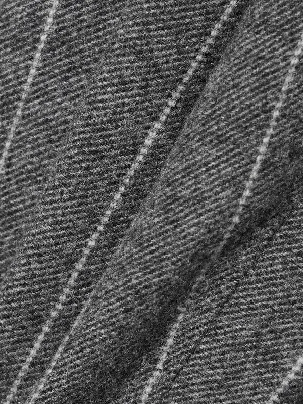 Carolina Herrera Pinstriped Twill Flared Trousers - Gray