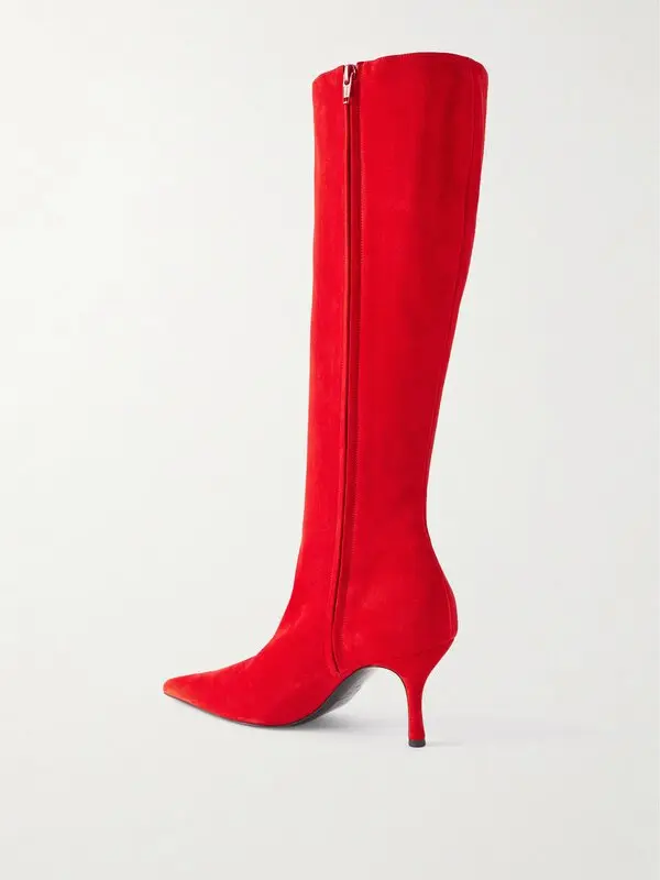 Magda Butrym Suede Knee High Stiletto Boots