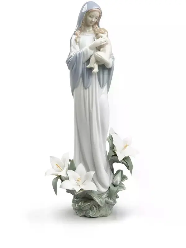 LLADRO Madonna Of The Flowers Figurine - White