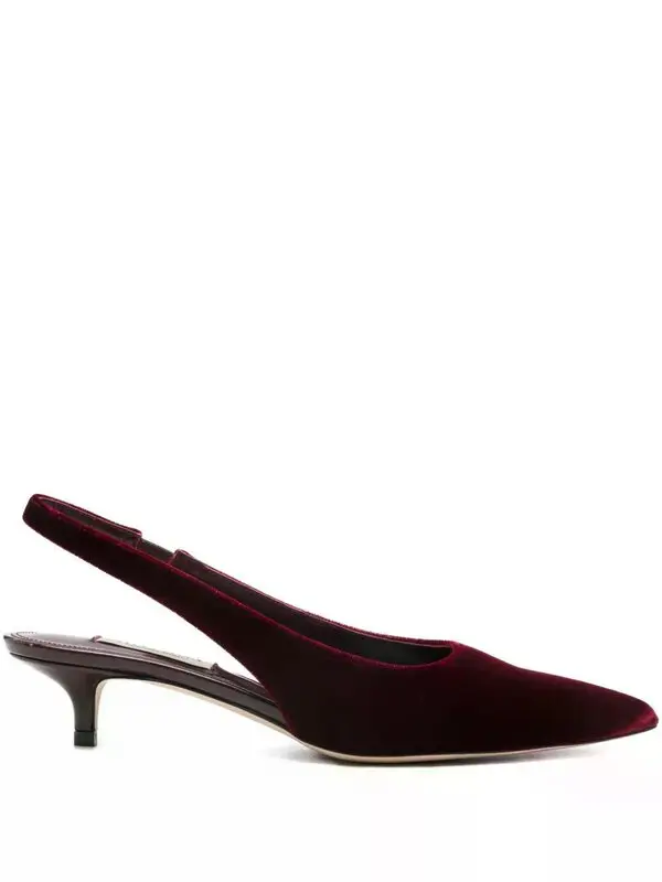 ARTEANA Leather Heeled Sandals - Red