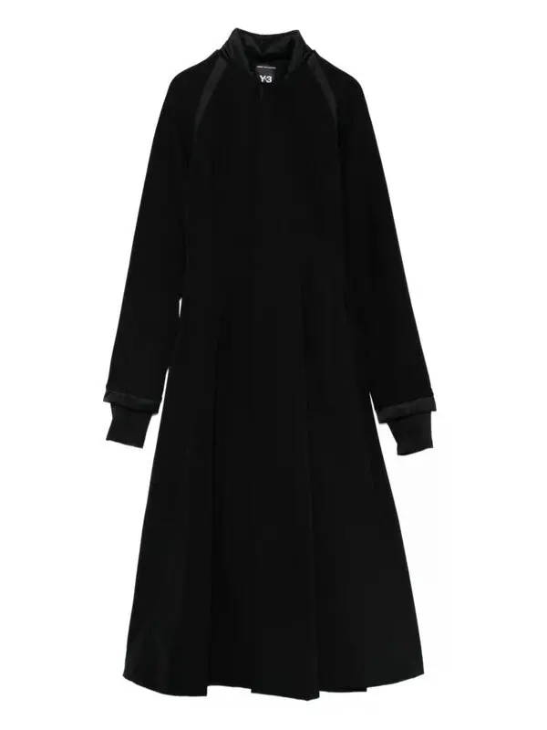 Y3 Padded Pleated Midi Dress