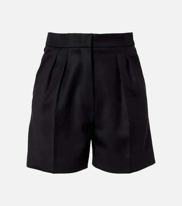 Max Mara Ozieri High-rise Virgin Wool Shorts - Black