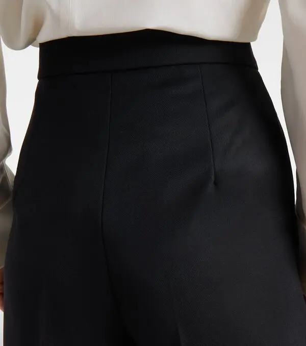 Max Mara Ozieri High-rise Virgin Wool Shorts - Black