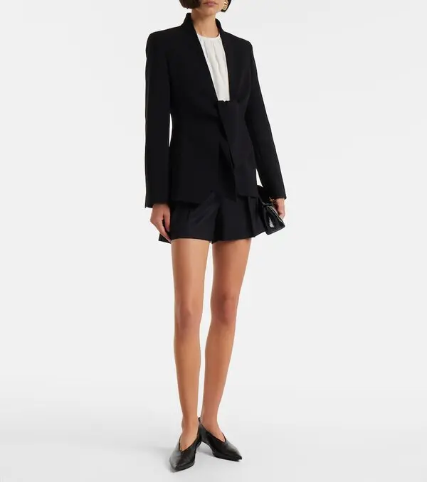Max Mara Ozieri High-rise Virgin Wool Shorts - Black