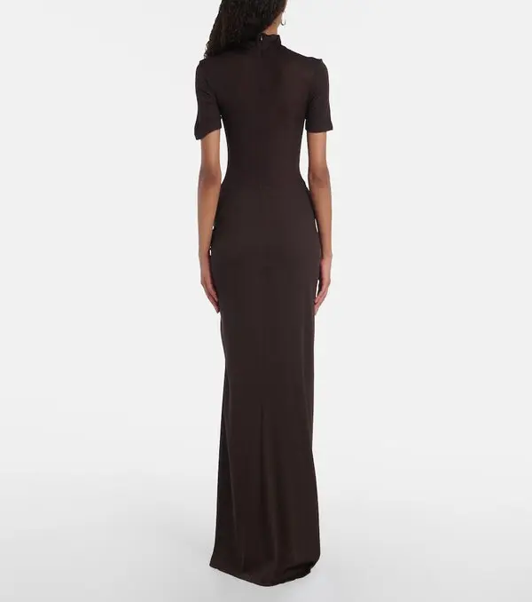Christopher Esber Gathered Maxi Dress - Brown