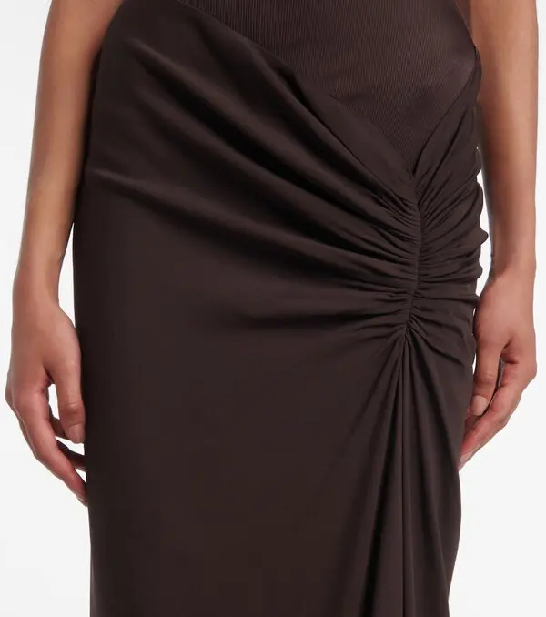 Christopher Esber Gathered Maxi Dress - Brown