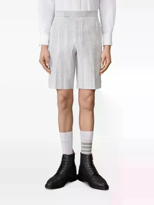 Thom Browne Striped Seersucker Shorts
