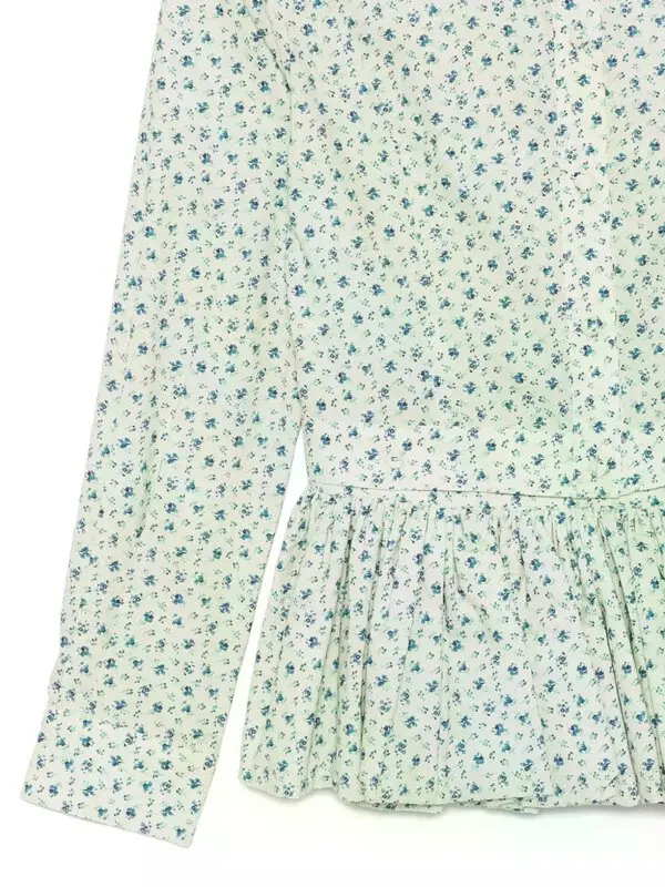 Rokh Floral Print Peplum Shirt