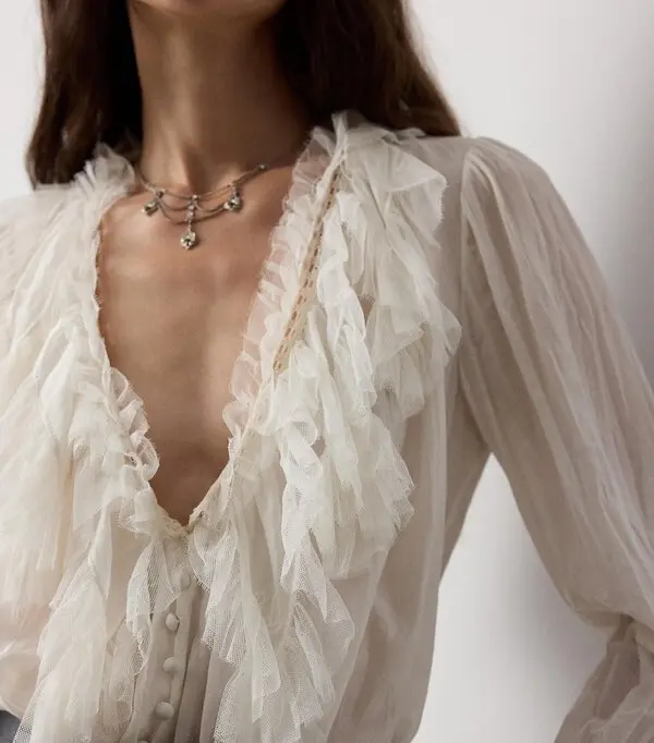 Ralph Lauren Kensley Cotton-silk Voile Blouse