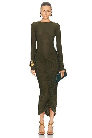 Ronny Kobo Sidonie Midi Dress - Grape Leaf