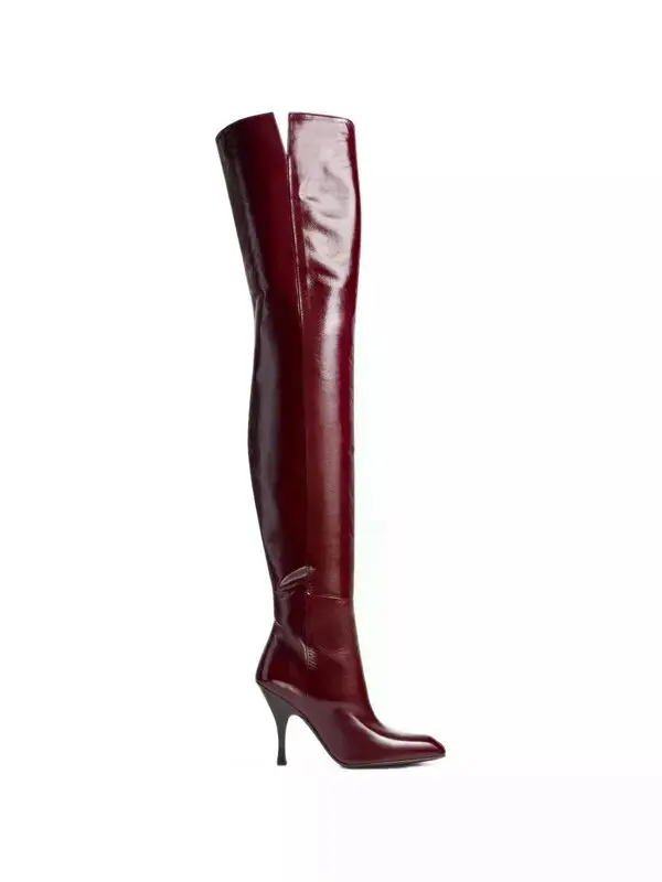 Khaite 100mm Colt Over-the-knee Boots - Red