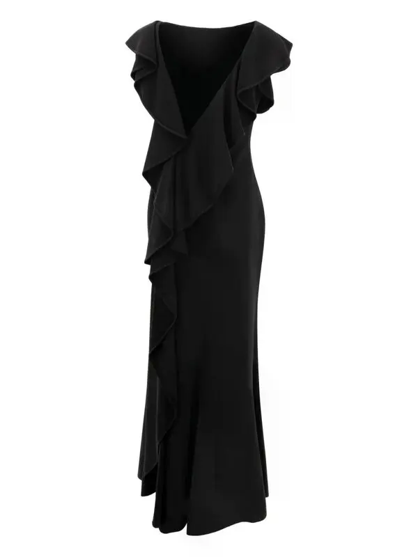 Elie Saab Ruffled Sleeve Dress