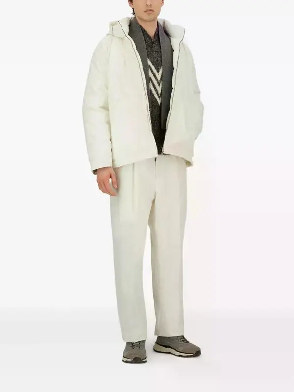 Herno Zigzag Pattern Collared Sweater