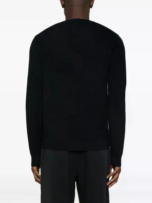 Emporio Armani Textured Round Neck Sweater