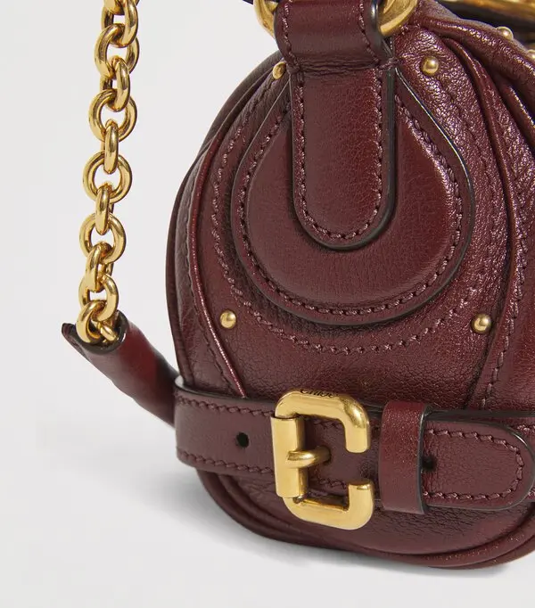 Chloé Mini Leather Paddington Shoulder Bag - Brown