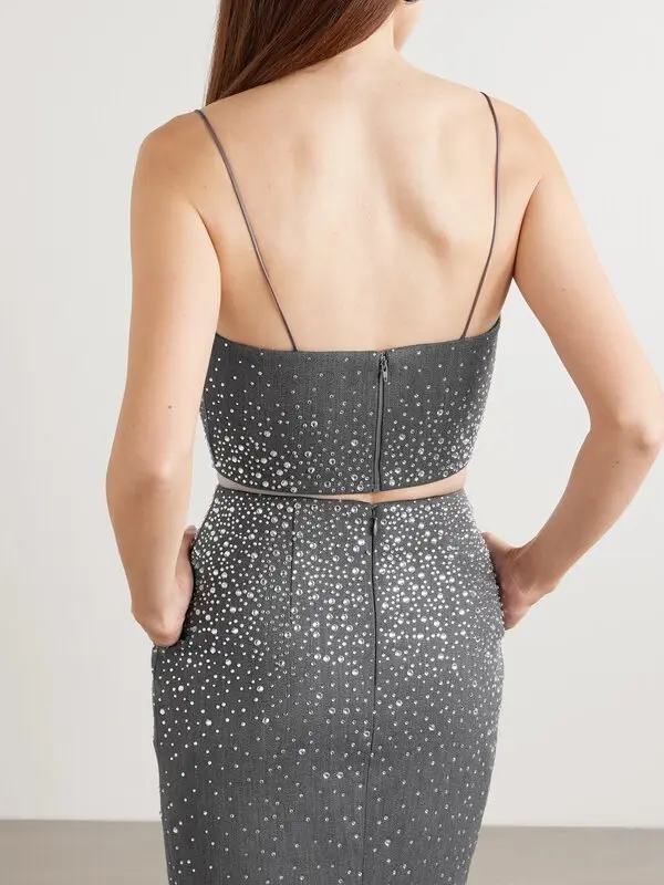 Alex Perry Embellished Twill Bralette
