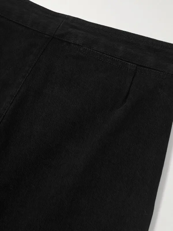 BODE Button-embellished High-rise Straight-leg Jeans - Black