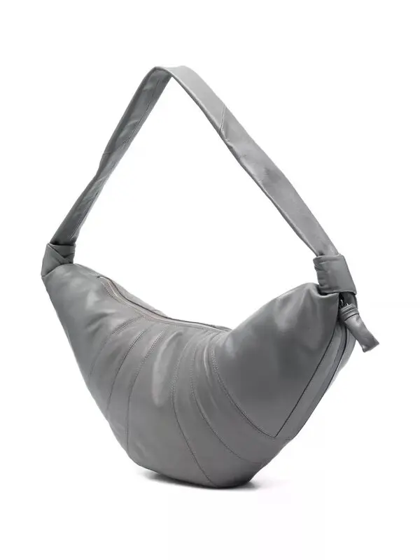 LEMAIRE Croissant Knot Lambskin Shoulder Bag - Grey