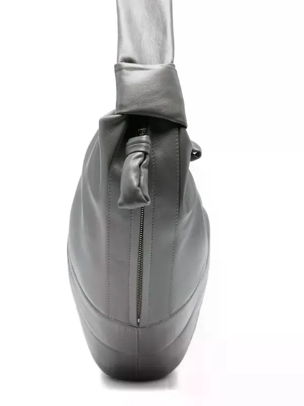LEMAIRE Croissant Knot Lambskin Shoulder Bag - Grey