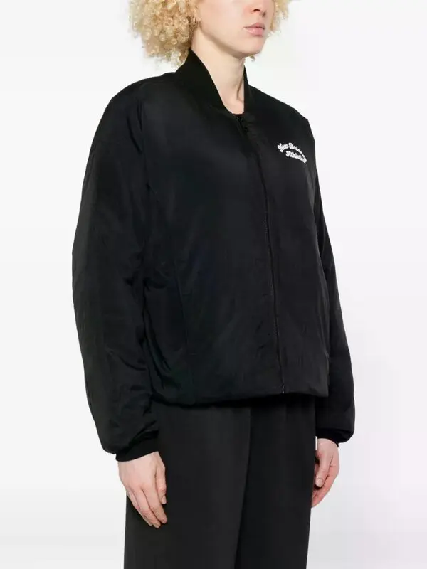 NEW BALANCE Embroidered Bomber Jacket - Black