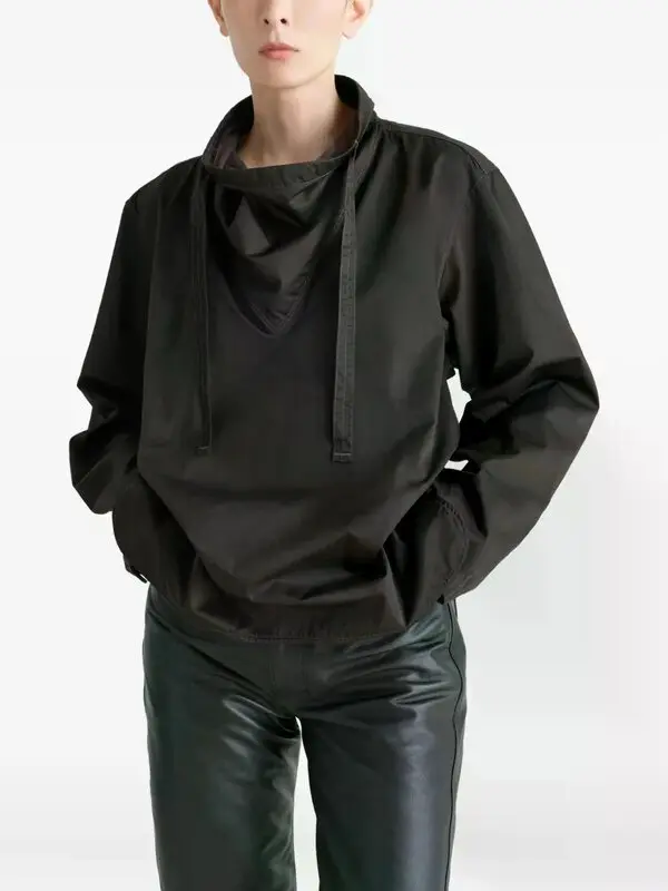 LEMAIRE High-neck Drawstring Blouse