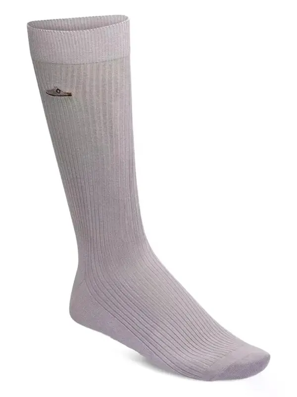 BIRKENSTOCK Embroidered Cotton-blend Socks - Neutrals