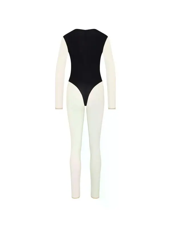 MAISON CLOSE V-neck Long-sleeve Jumpsuit