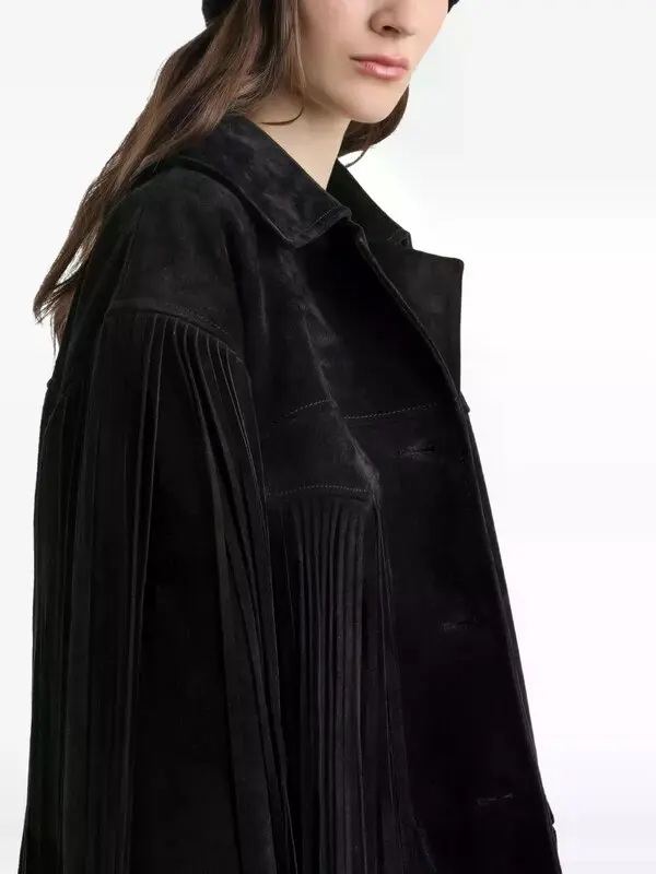 Dolce & Gabbana Suede Fringe Coat